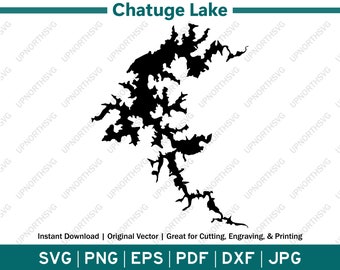 Chatuge Lake North Carolina Georgia Map Shape Silhouette Svg Png Dxf ...