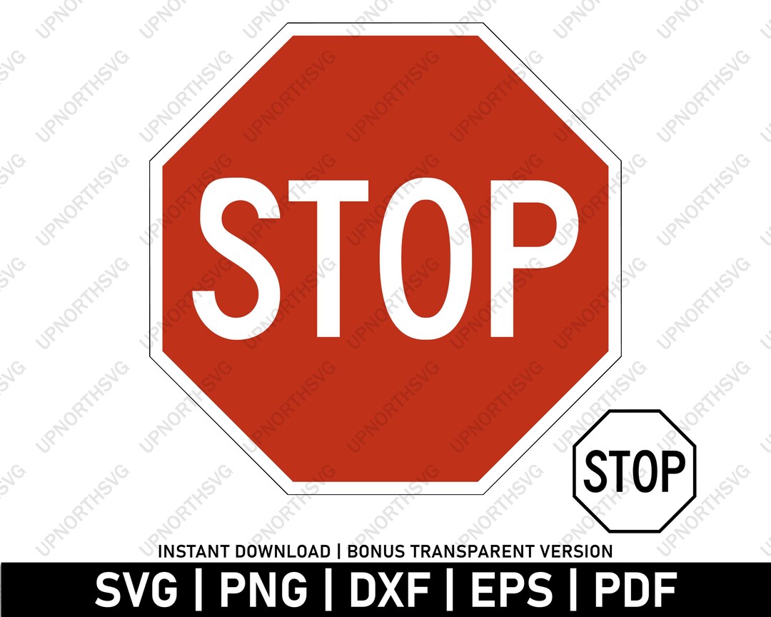 Stop Sign SVG | Stop Sign Cut File | Road Sign Clipart Design | Print ...