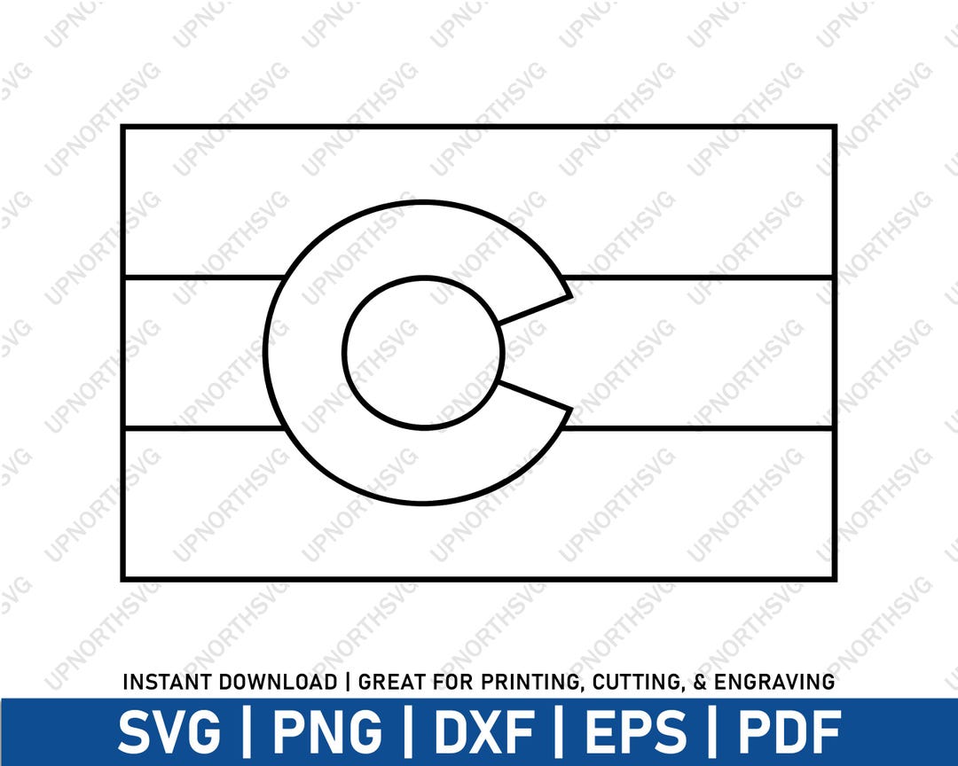 Colorado Flag Outline SVG File | CO State Flag Transparent C | Vector ...