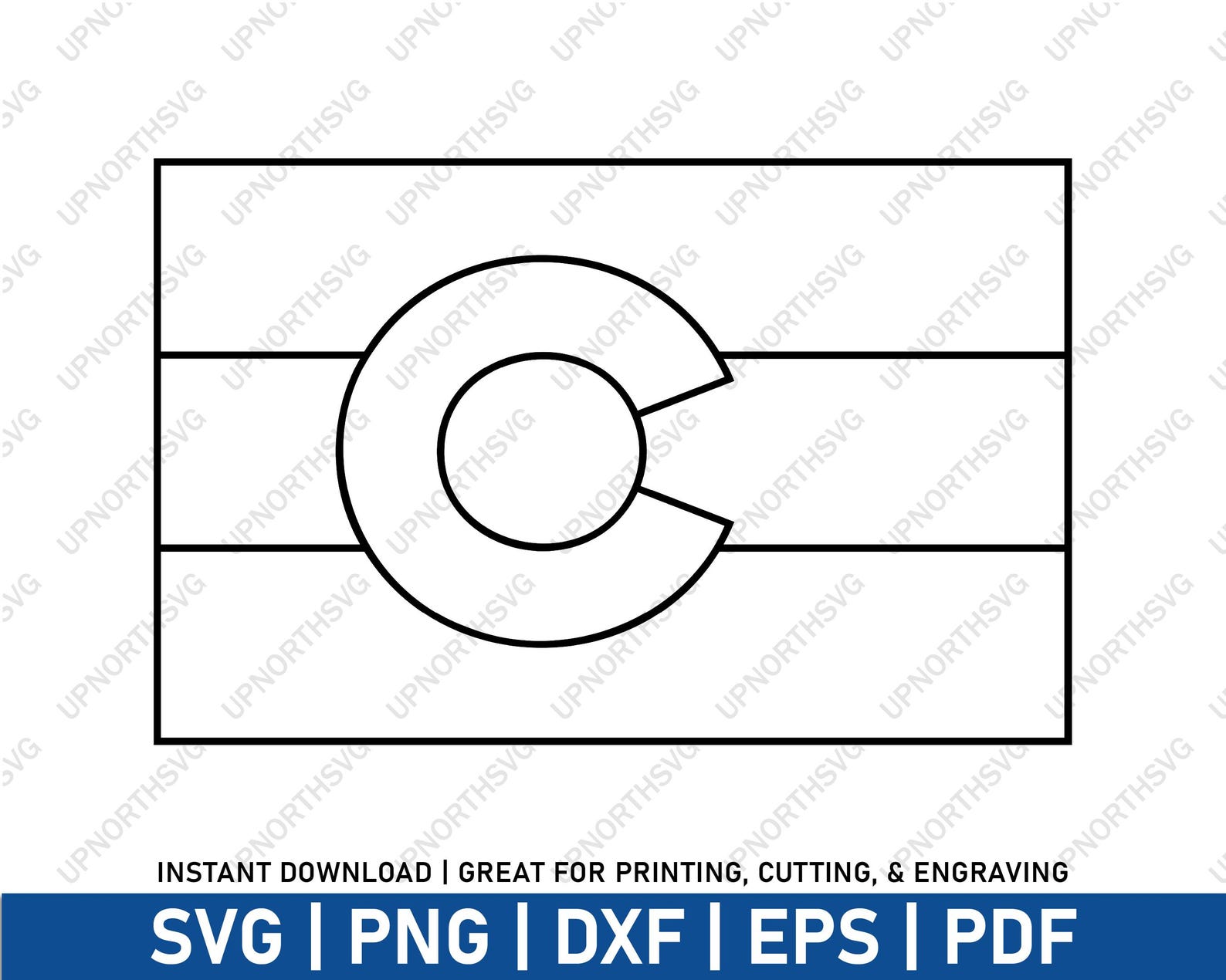 Colorado Flag Outline SVG File | CO State Flag Transparent C | Vector ...
