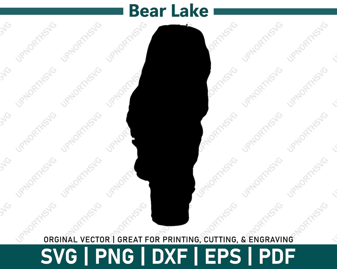 Bear Lake Utah Silhouette Map | SVG Vector Graphic File | Shape Outline ...
