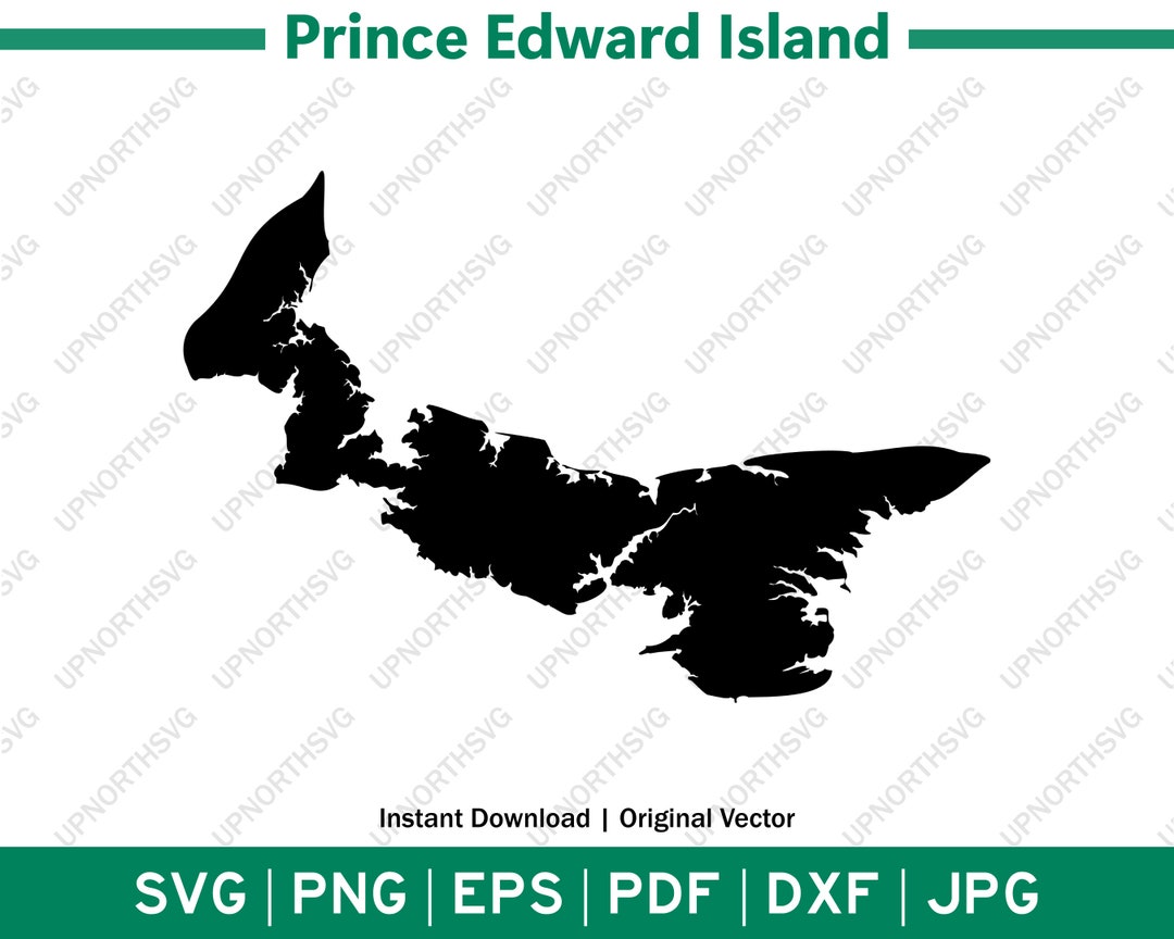 Prince Edward Island Silhouette Map | Canadian Province Nova Scotia ...