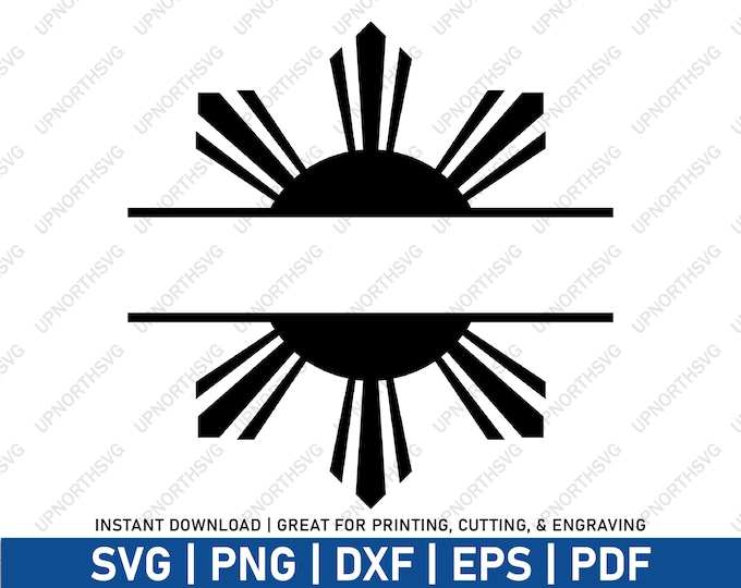 Philippines Flag Sun Outline Svg, Philippine Flag Svg, Filipina ...