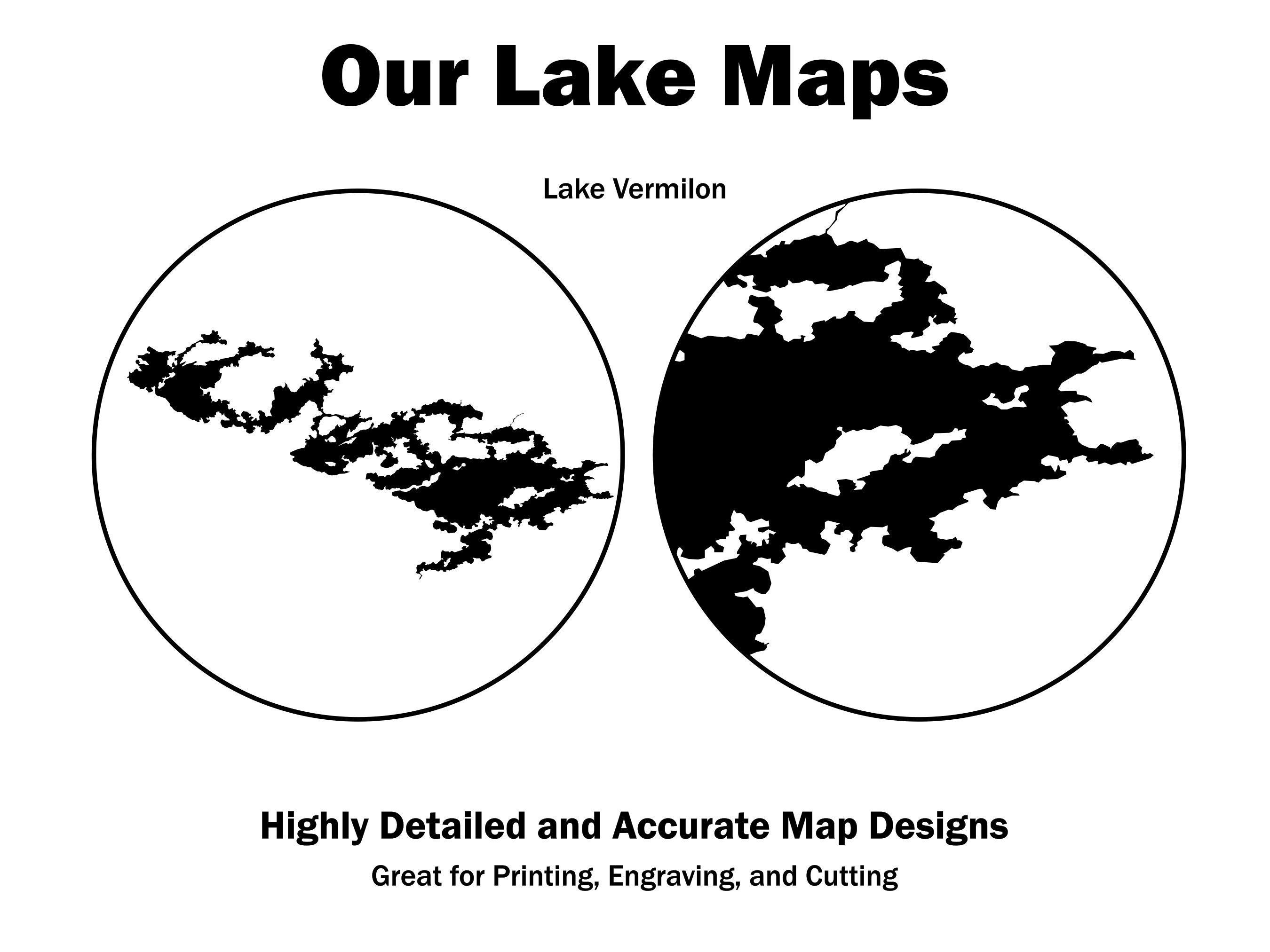 Minnesota Lake Silhouette Map Bundle | Custom SVG Vector Graphic File ...