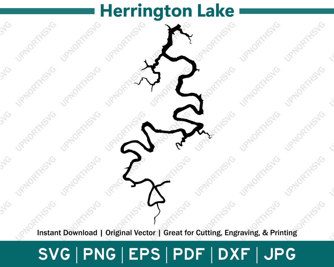Herrington Lake Kentucky Silhouette Map | SVG Vector Graphic File ...