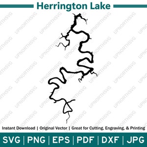 Herrington Lake Kentucky Silhouette Map | SVG Vector Graphic File ...
