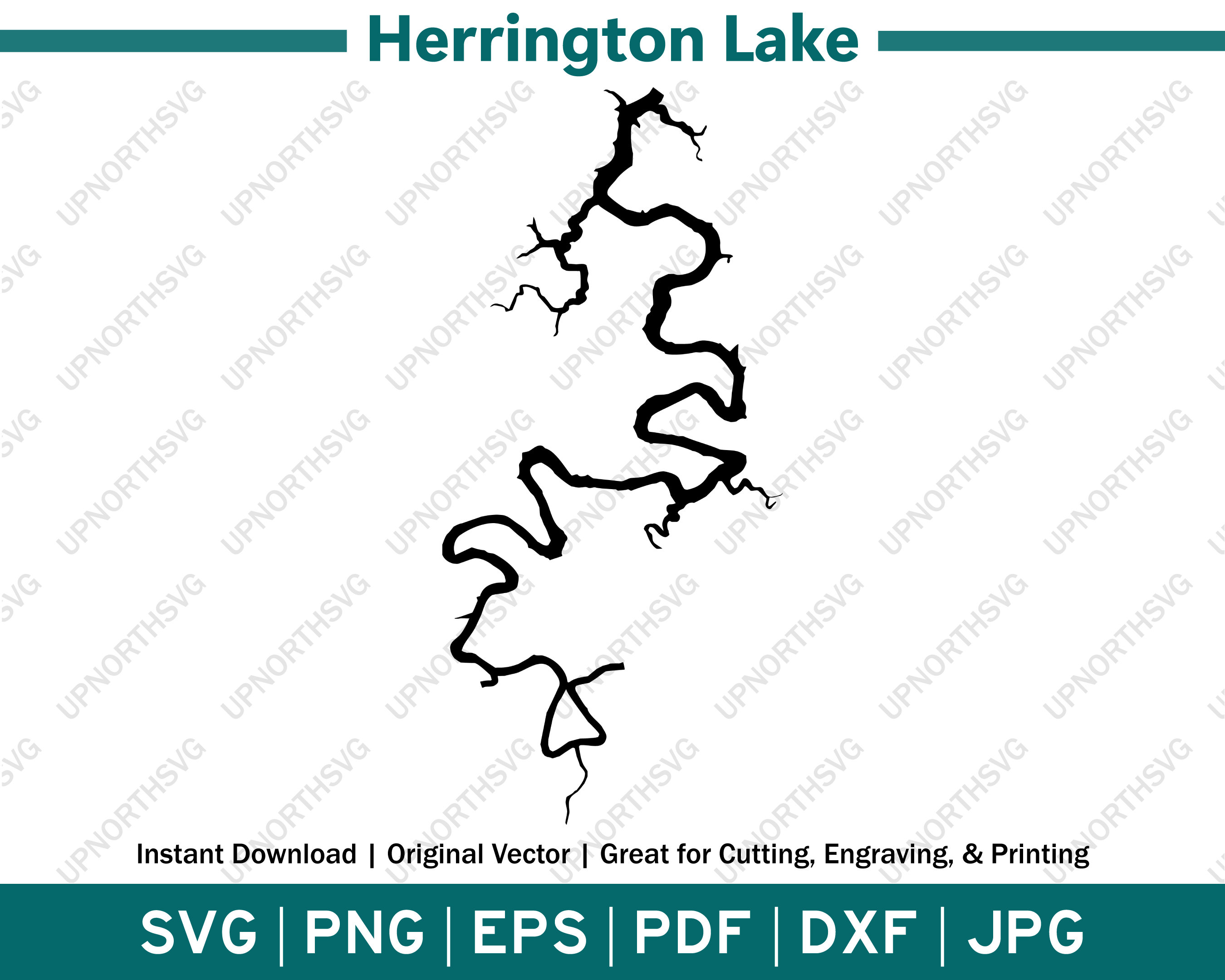 Herrington Lake Kentucky Silhouette Map | SVG Vector Graphic File ...