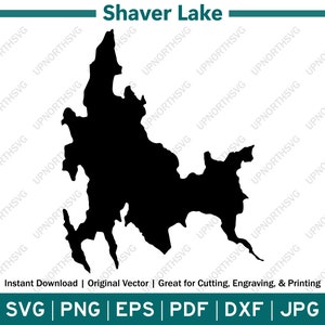 Shaver Lake California Silhouette Map | SVG Vector Graphic File | Shape ...