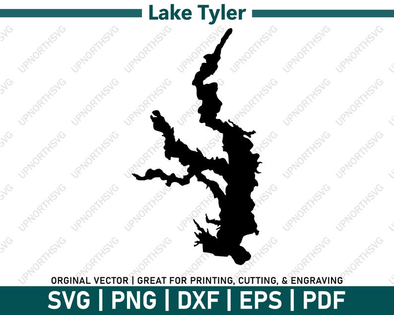 Lake Tyler SVG Texas Silhouette Map SVG Vector Graphic File Shape ...