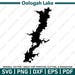 Oologah Lake SVG Oklahoma | Lake Map | Vector Graphic File | Shape ...