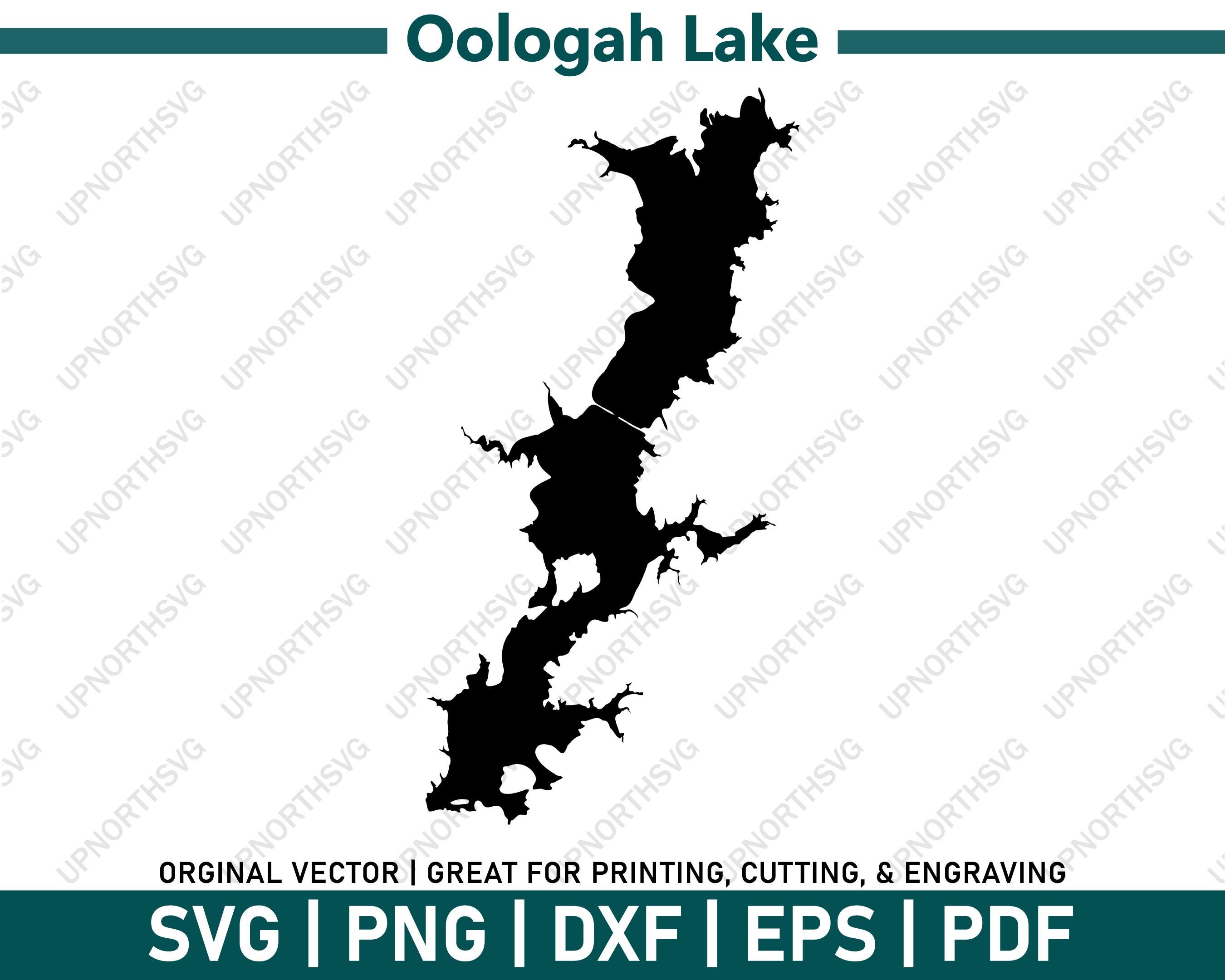 Oologah Lake Oklahoma Map Silhouette | Vector Graphic Cut File (svg ...