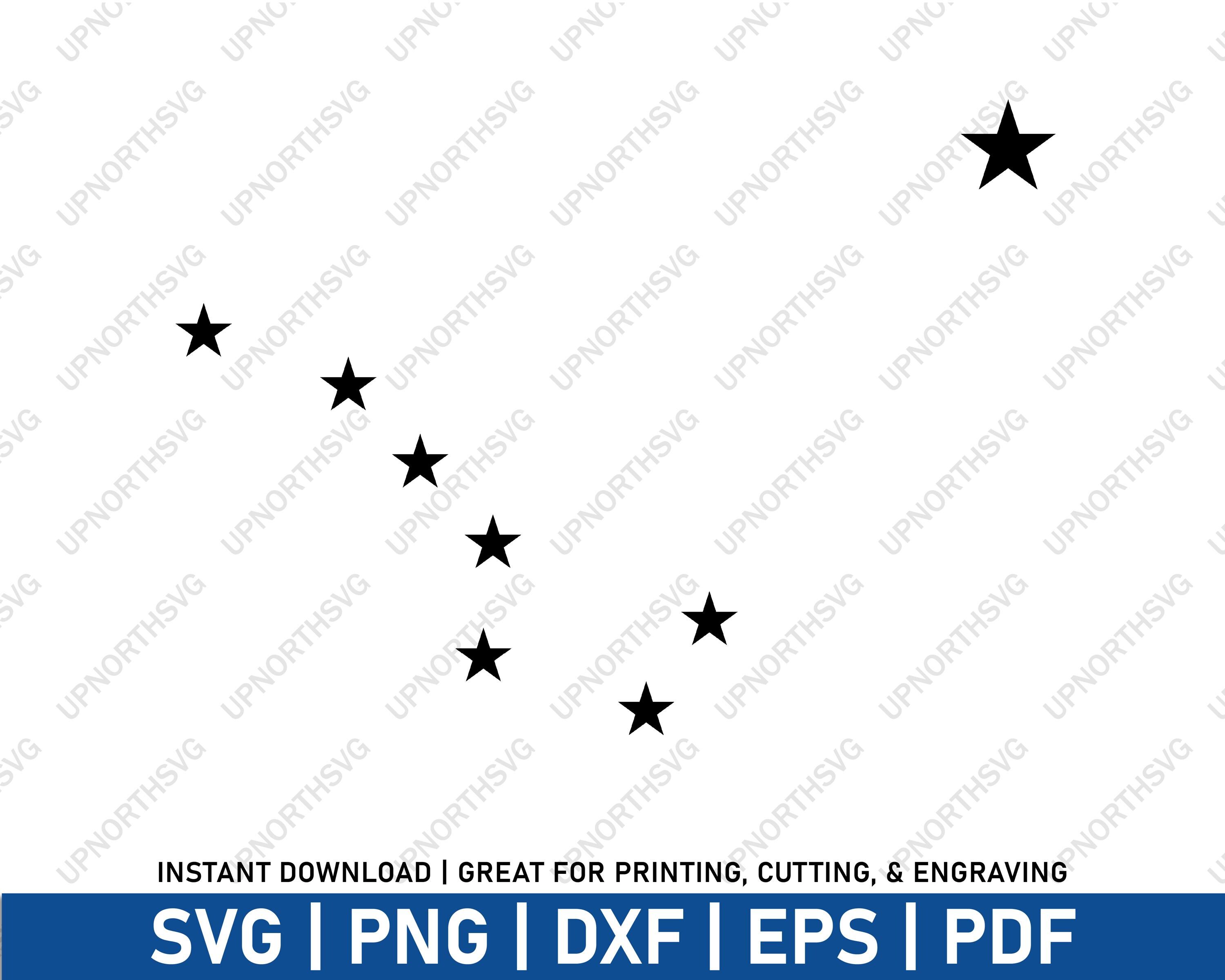 Alaska State Flag Stars SVG | AK State Flag Silhouette | Star Vector ...