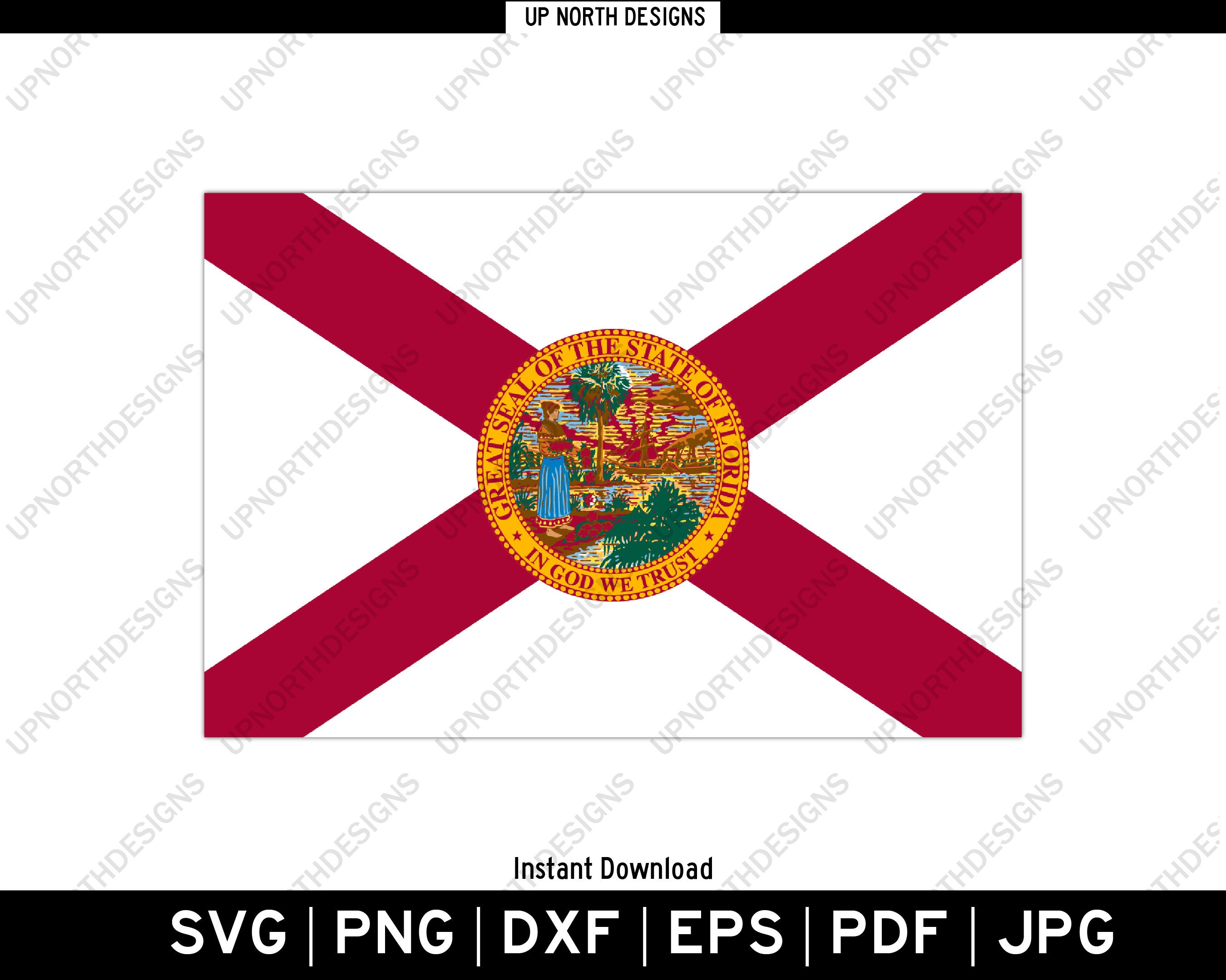 Florida State Flag SVG Graphic Design Print File Instant Download Clip ...