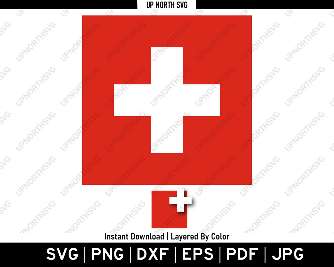 Layered Switzerland Flag Svg | Swiss National Flag Cricut | Cricut Cut ...