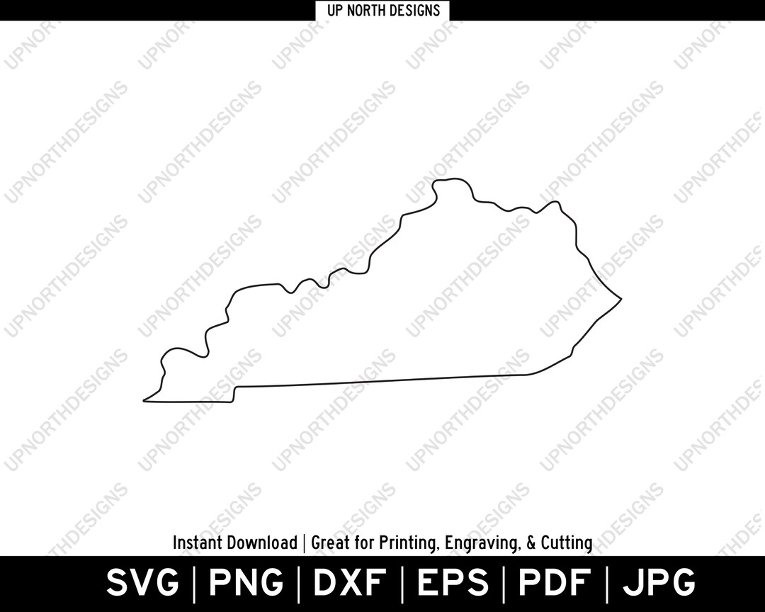 Simple Kentucky Outline SVG File KY Vector Cut File Perfect for Cutting ...