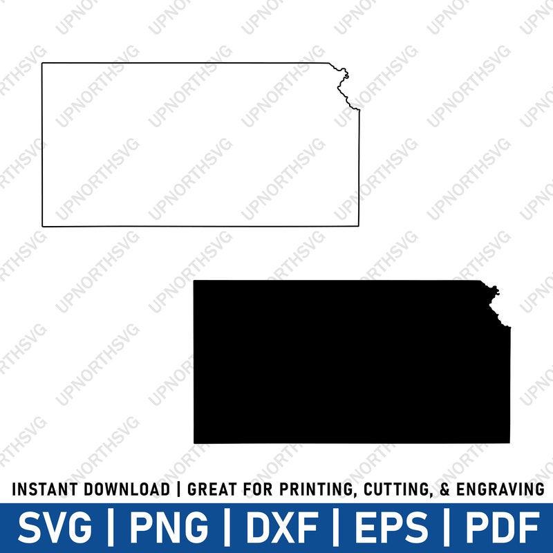 Kansas State Dxf File - Etsy