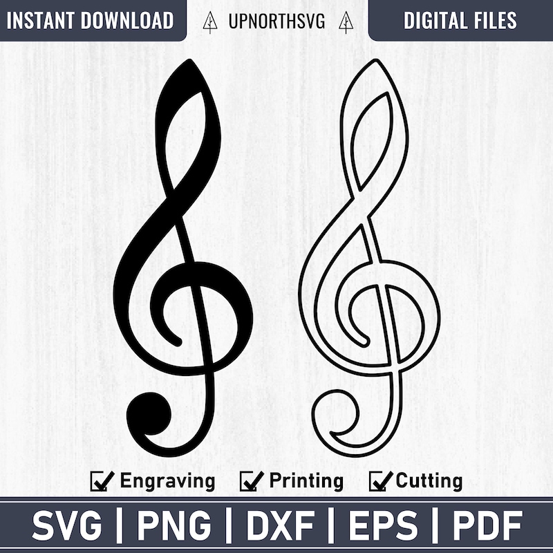 Music Note Cut Out File - Etsy