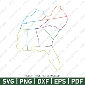 50 States SVG Outline Bundle | Individual State Shapes | United States ...