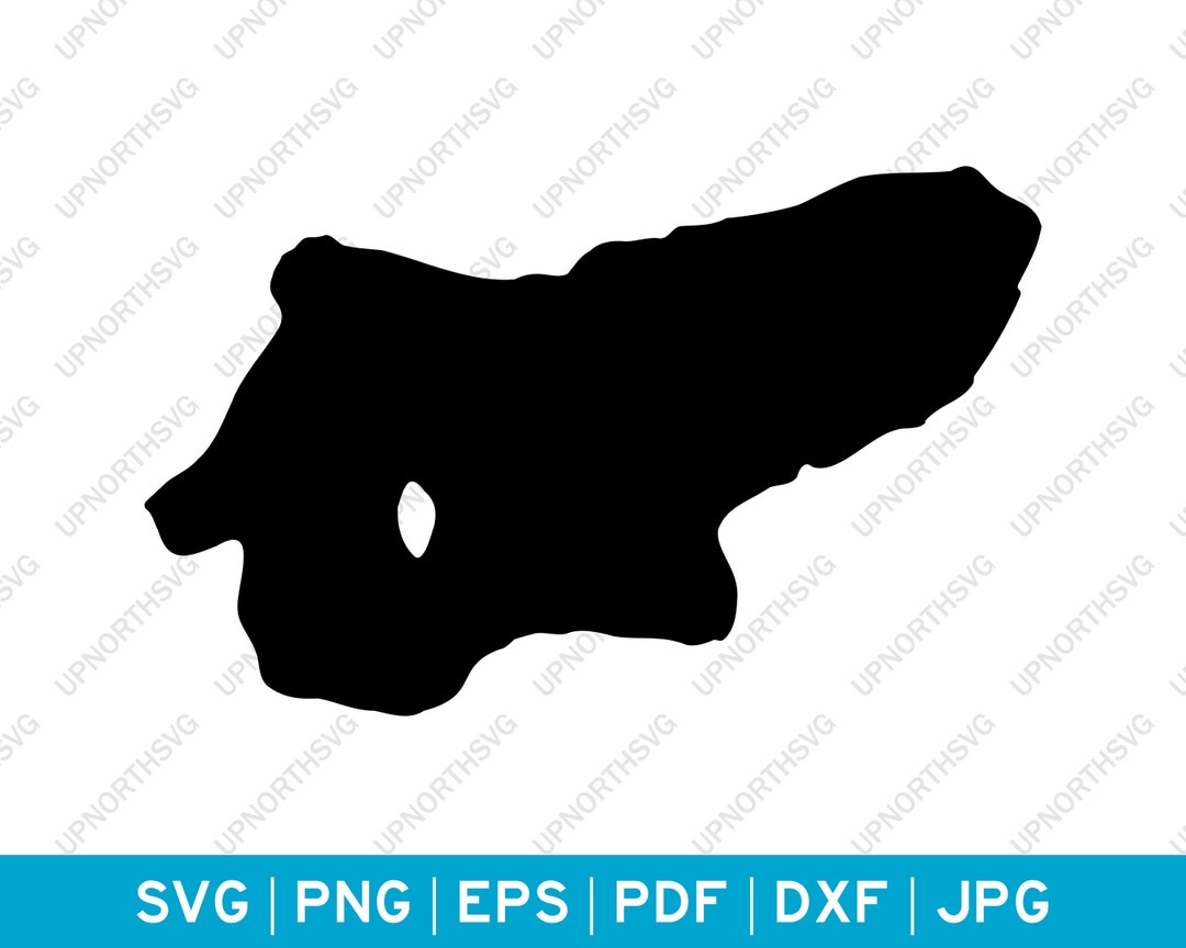 Lake Bled Slovenia Silhouette Map | SVG Vector Graphic File | Shape ...
