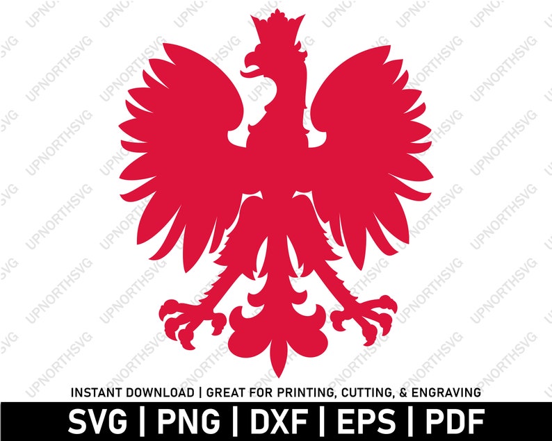 Polish Coat of Arms Eagle Bird Silhouette | Poland National Symbol ...