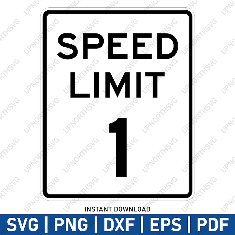 Speed Limit One Signs - Etsy