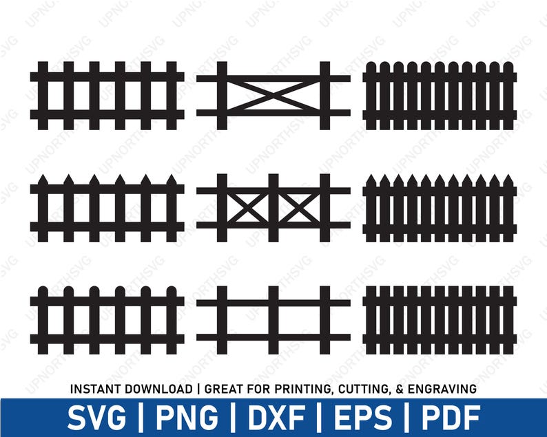 Fence SVG Bundle | Picket Fence Svg | Iron Cast Fence | Print, Cut ...