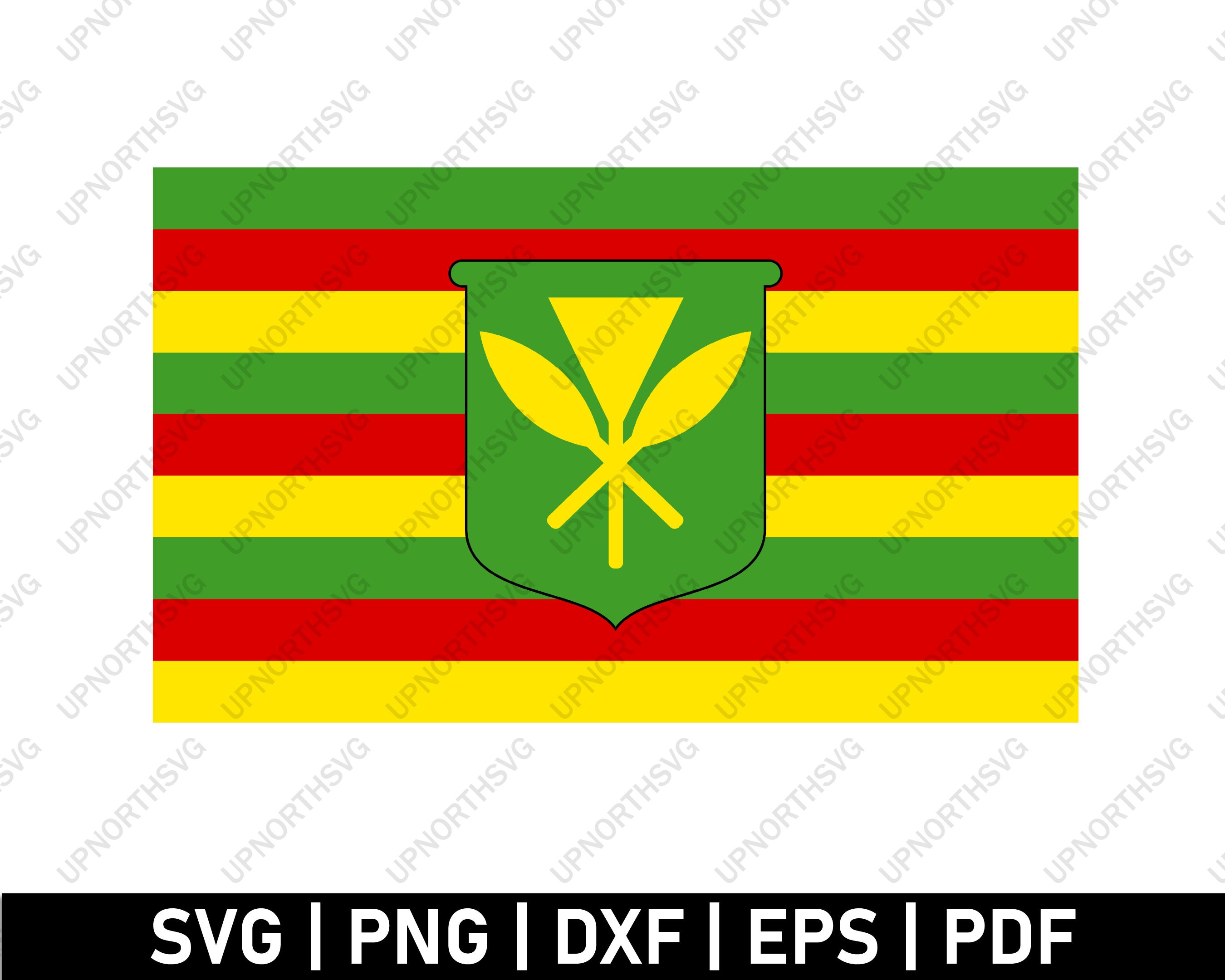 Kanaka Maoli Flag SVG | Native Hawaiian Polynesian | Hawaii | Print ...