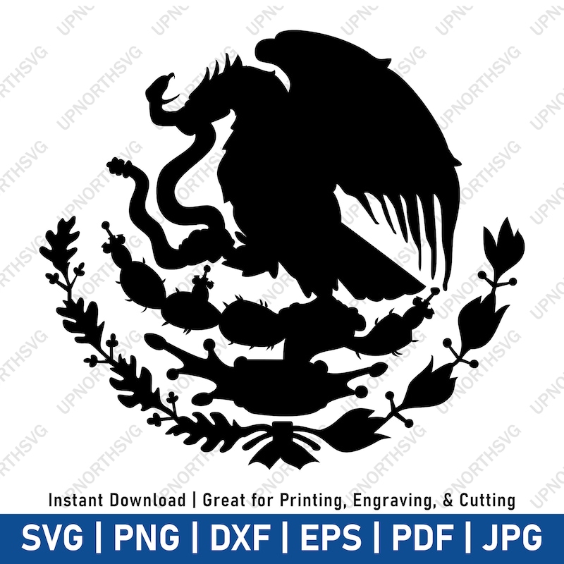 Mexican Coat of Arms Art - Etsy