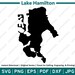 Lake Hamilton Indiana Silhouette Map | SVG Vector Graphic File | Shape ...