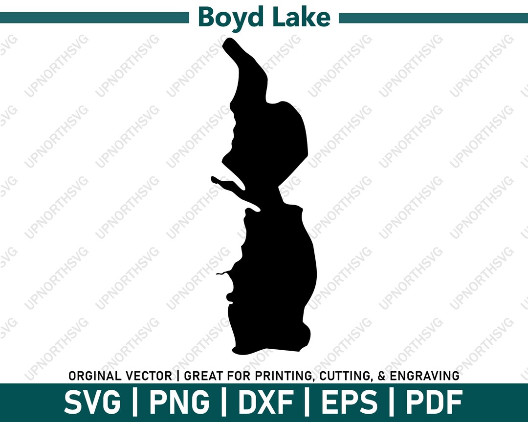 Boyd Lake Colorado Silhouette Map | SVG Vector Graphic File | Shape ...
