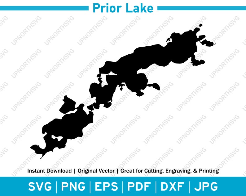 Prior Lake Minnesota Silhouette Map | SVG Vector Graphic File | Shape ...