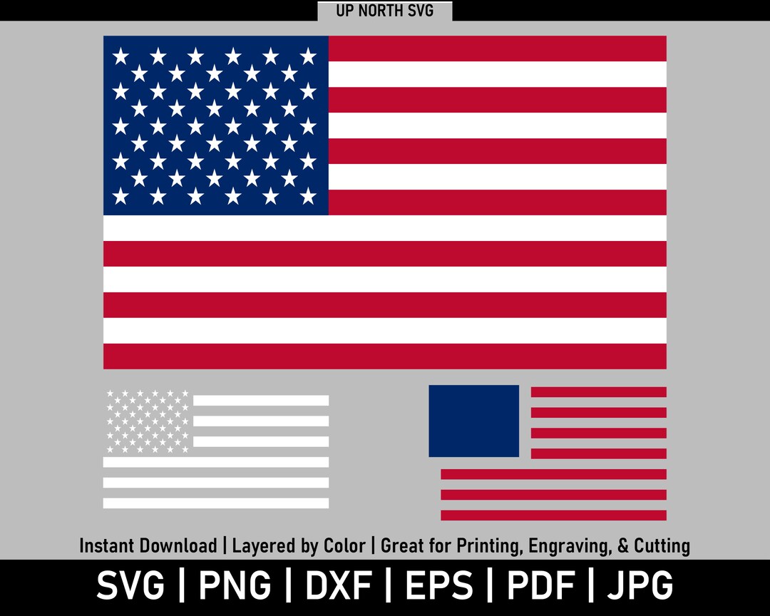United States of America Flag Svg | Vector Graphic Design | Layered Cut ...