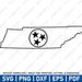 Tennessee State Outline Tri-star SVG | Tristar Silhouette | Star Vector ...