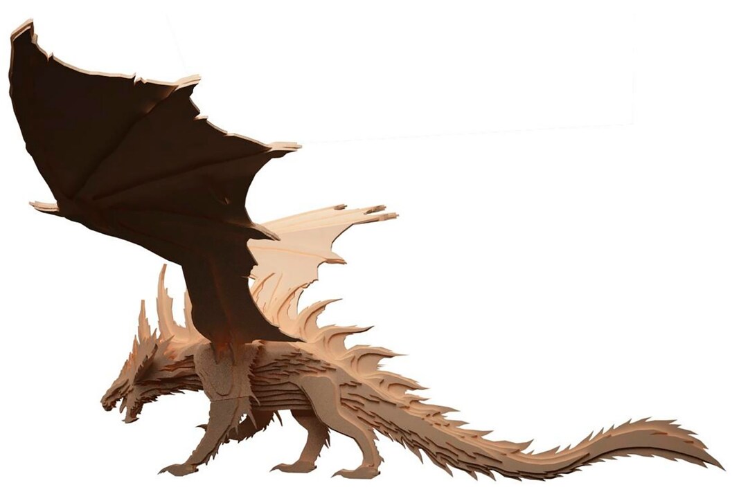 Laser Cut Dragon 3d Puzzle SVG Bundle Glowforge Wood Svg Files Vector ...