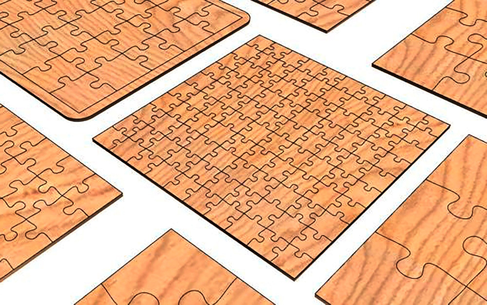 Laser Cut Puzzles Set of 11 SVG Bundle Glowforge Vector Laser Template ...