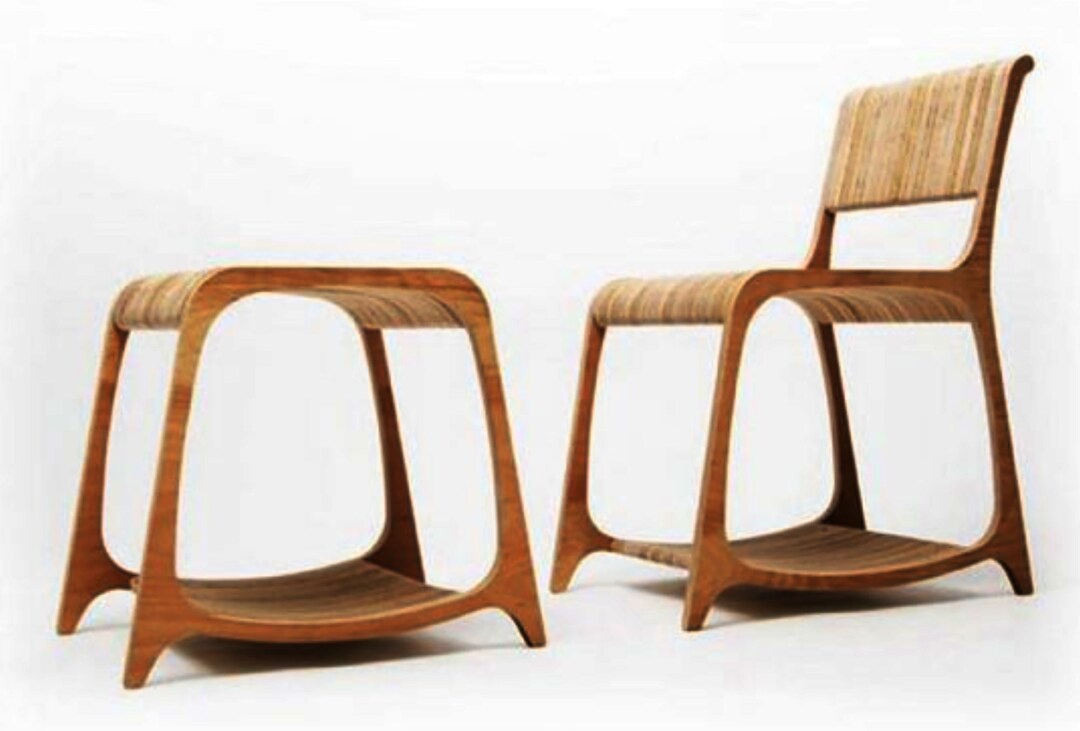 Laser Cut Chairs Set of 2 SVG Bundle Glowforge Wood Chair Svg Files ...