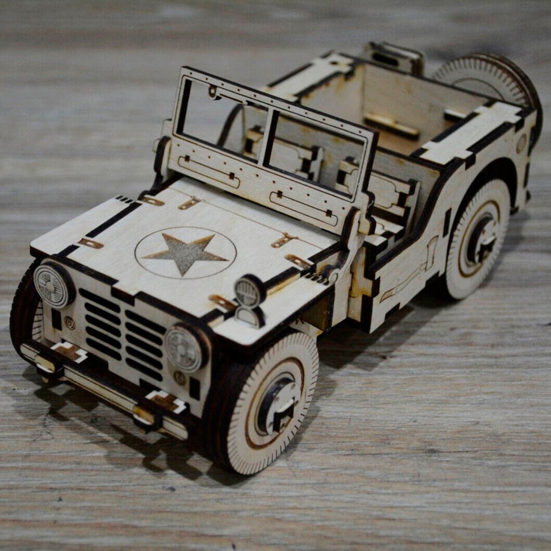Laser Cut Jeep Usa Car Toy SVG Bundle Wood Toy Car Svg Files 3 Mm ...