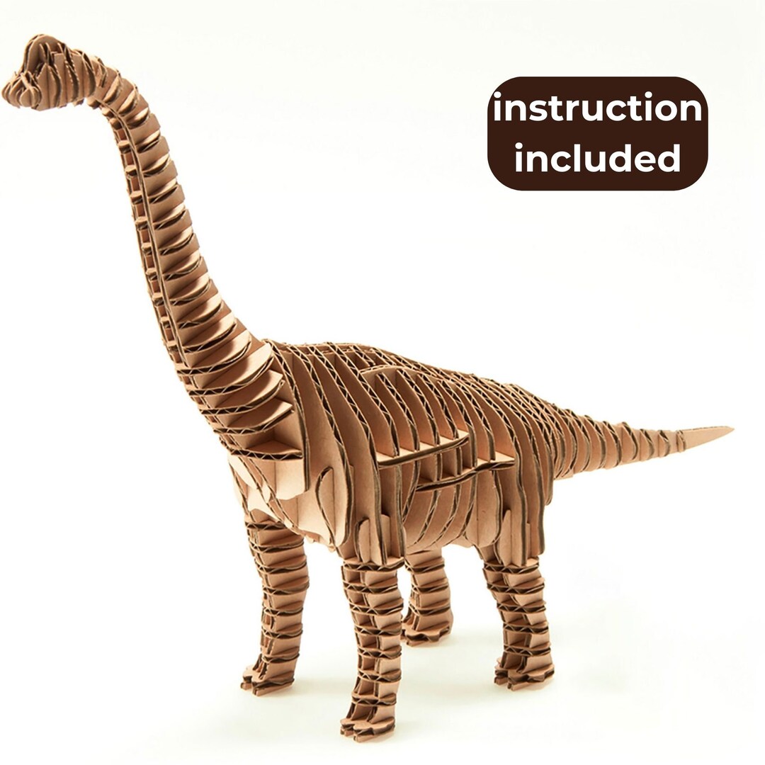 Laser Cut Dinosaur Brachiosaurus 3mm 3d Puzzle SVG Bundle Glowforge ...