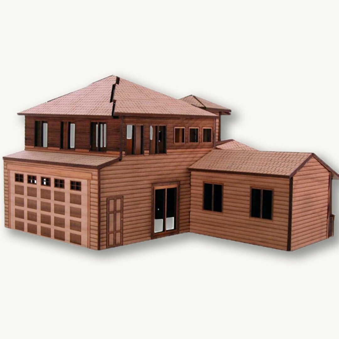 Laser Cut House Model SVG Bundle Glowforge Building Svg Files Vector ...