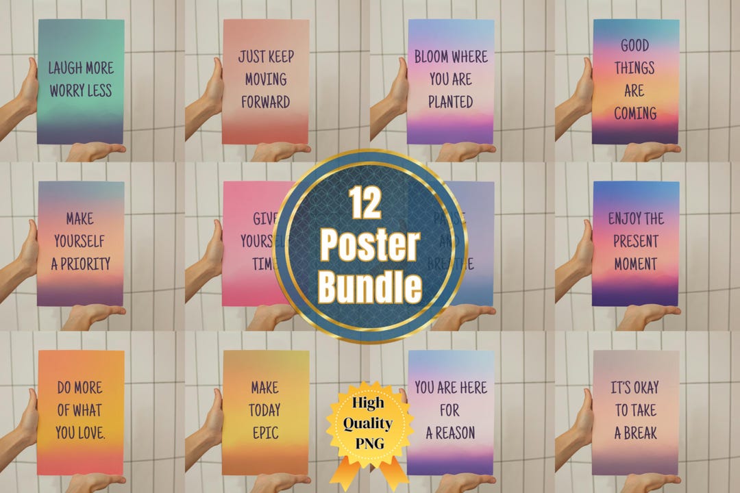 Positive Affirmation Poster, Decor Gift, Inspiring Mental Health Wall ...