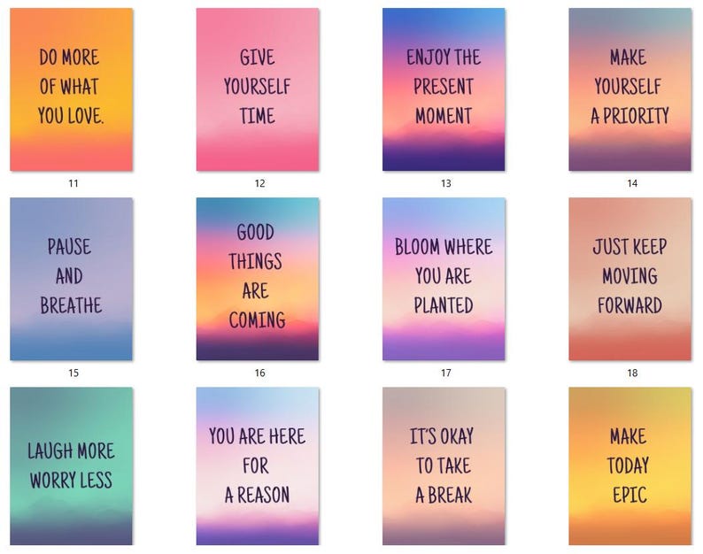 Positive Affirmation Poster, Decor Gift, Inspiring Mental Health Wall ...