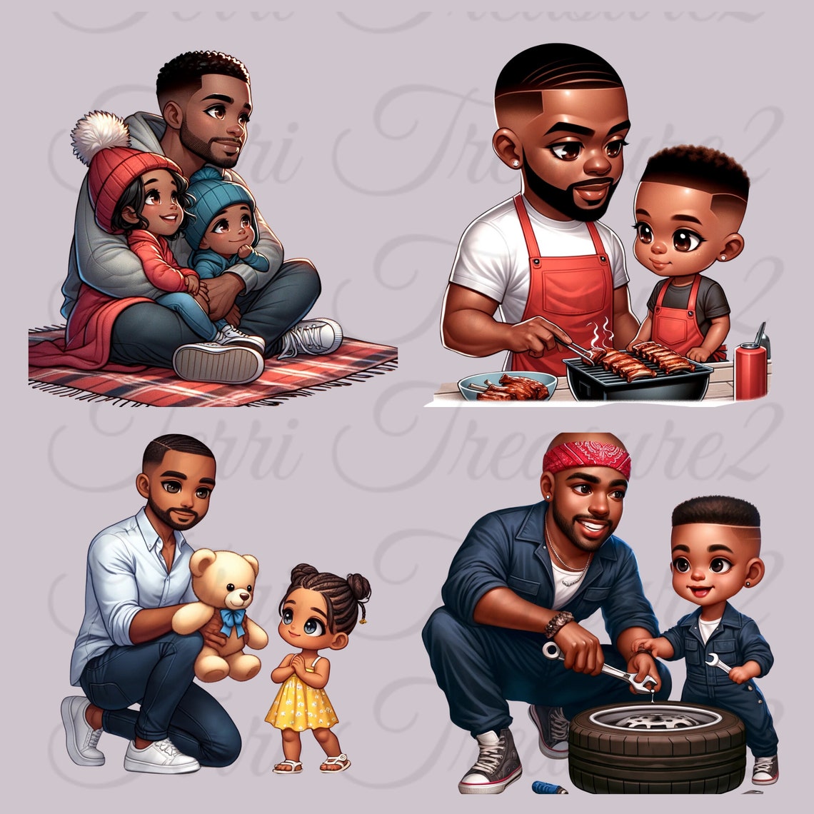 Father's Day PNG, 20PNG, Father Daughter Clipart, Father Son Clipart ...