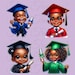 Graduation Chibi Kids, Graduation PNG, Graduation Clipart, Graduation ...
