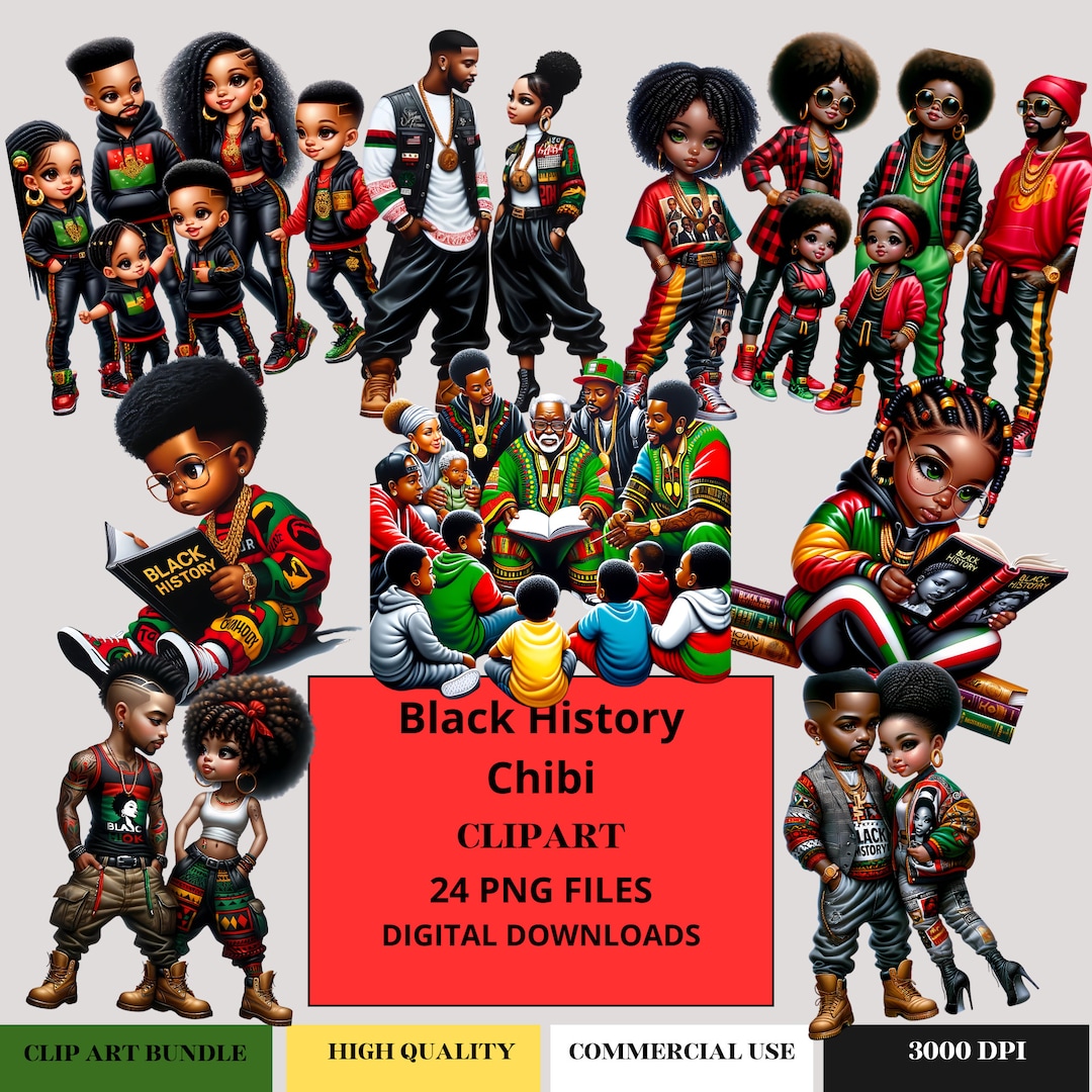 Black History, 24 Black History PNG, Juneteenth Clipart Bundle, Black ...