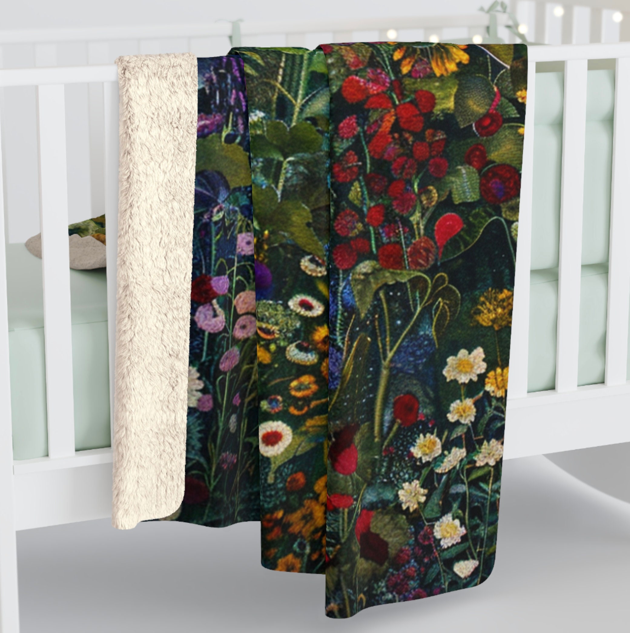 Floral Cottagecore Blanket Whimsigoth Wall Art Woven Throw Tapestry ...