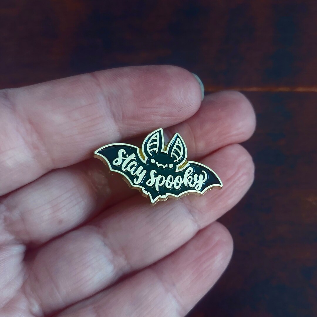 Stay Spooky Bat Pin Badge, Dark and Twisty, Gothic, Halloween, Gifts ...