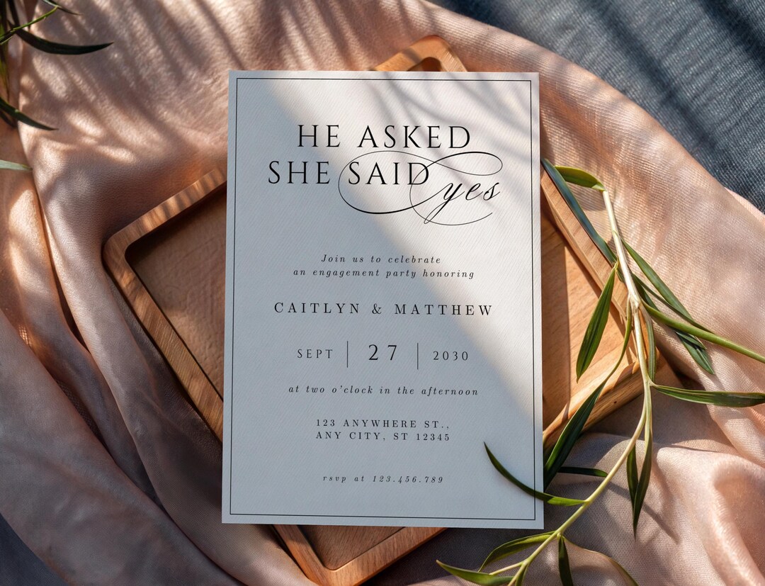 Editable Engagement Invitation Template Electronic Engagement ...
