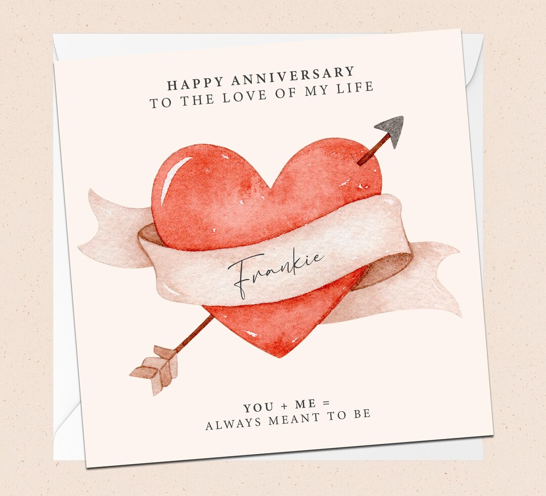 Personalised Anniversary Card - Love of My Life - Anniversary Card ...