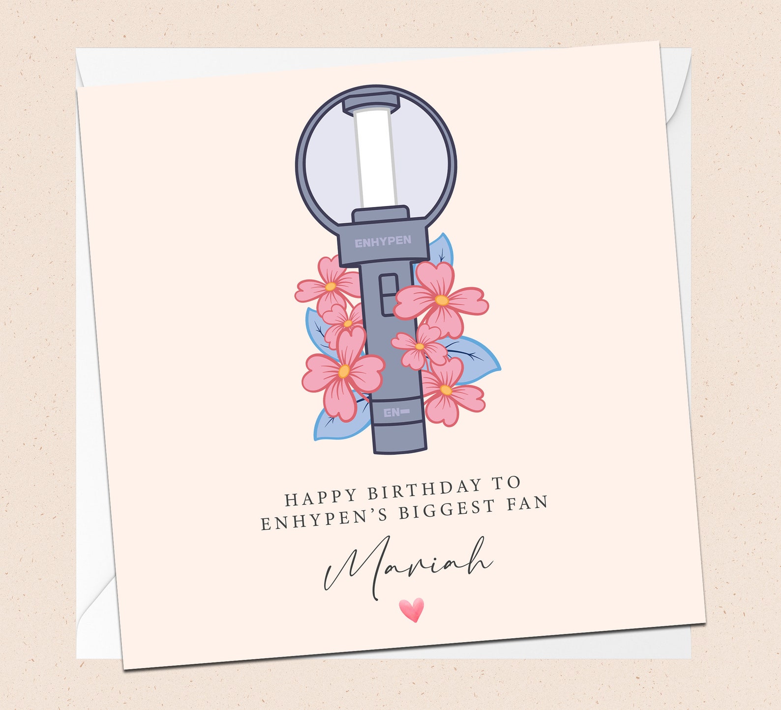 Personalised ENHYPEN Birthday Card With Envelope K-pop Greetings Card ...