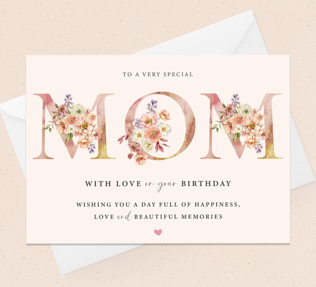 Happy Birthday Special Mom - Birthday Card - Mum - Mom - Mummy - Mother ...